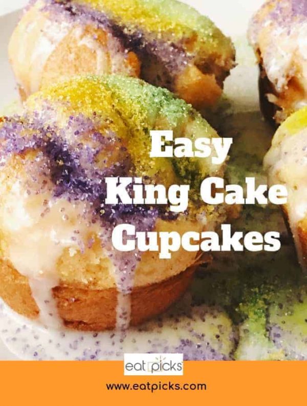 Easy Mardi Gras King Cake Cupcakes | Eat Picks